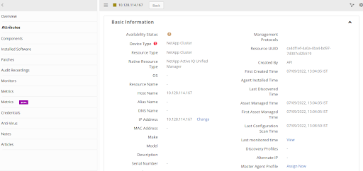 NetApp Active IQ Unified Manager | OpsRamp Documentation NetApp Active IQ Unified Manager | OpsRamp Documentation